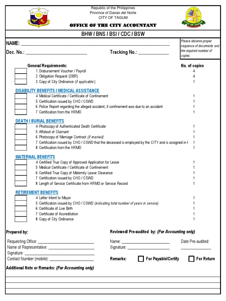 Barangay Functionaries - Disability, Medical, Death, Burial, Maternal ...