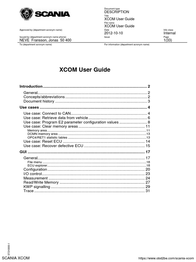 Scania Xcom User Guide | PDF | Menu (Computing) | Computer File