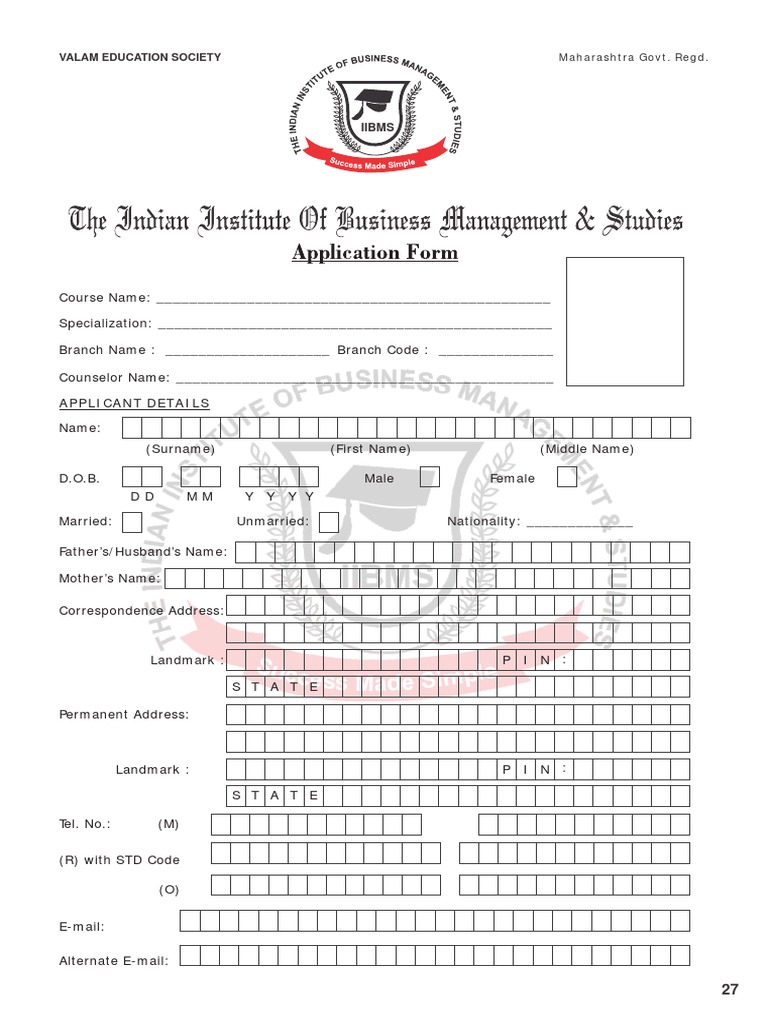 Application Form PDF | PDF | Cheque | Business