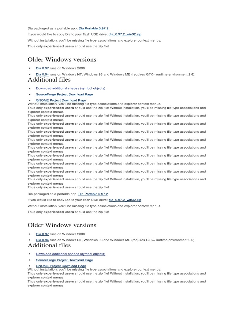 Older Windows Versions: Dia Portable 0.97.2 Dia - 0.97.2 - Win32.zip ...