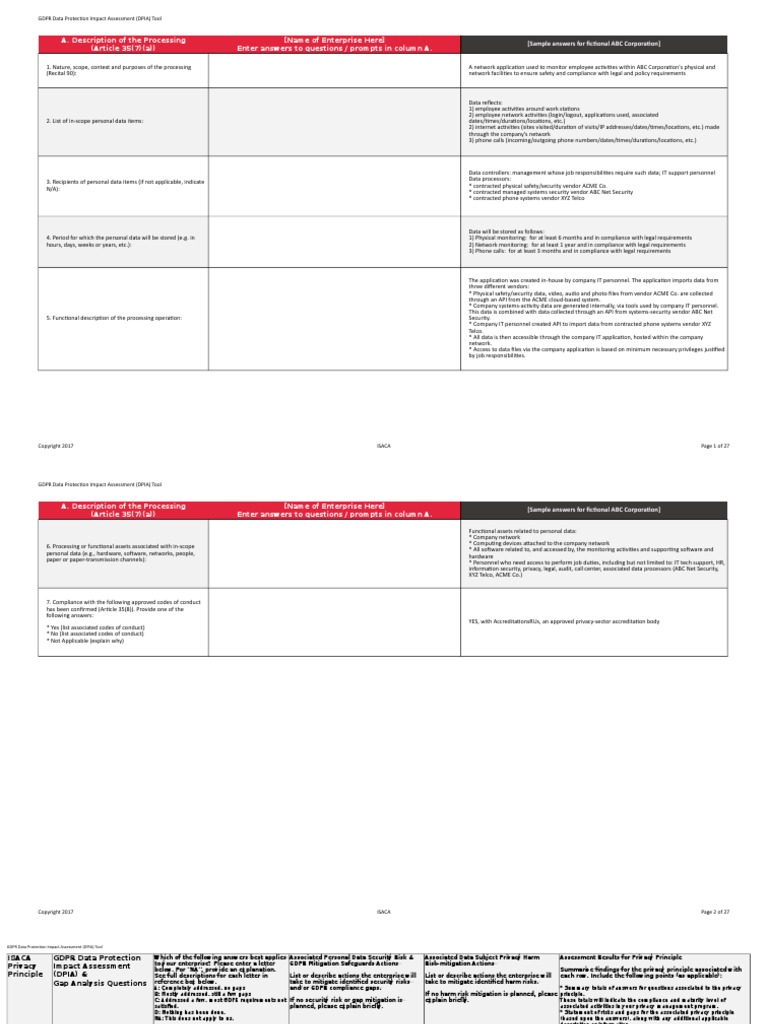 GDPR Data Protection Impact Assessments Tool - Res - Eng - 0917 | PDF ...