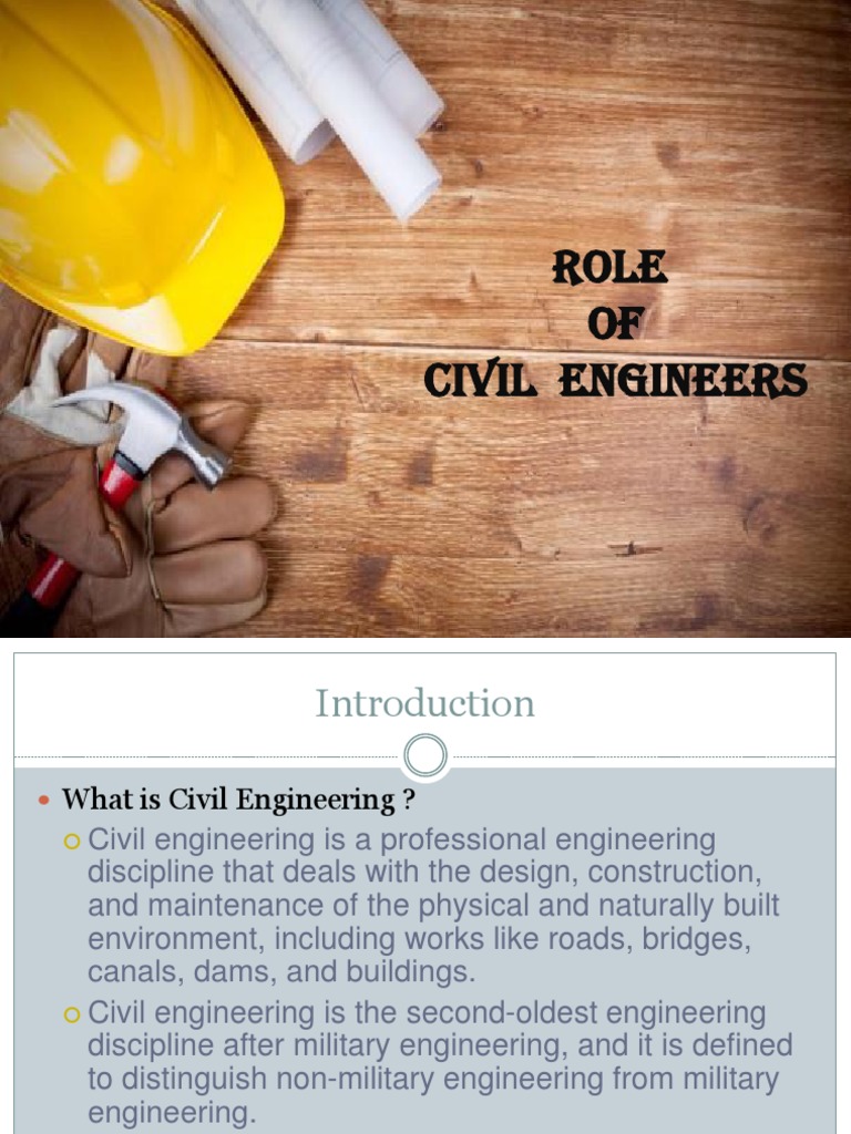 Role of Civil Engineers and Different Branches of Civil Engineering ...