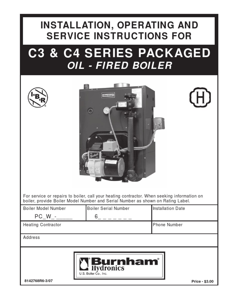 Burnham C3 and C4 Install and Operation | PDF | Chimney | Water Heating