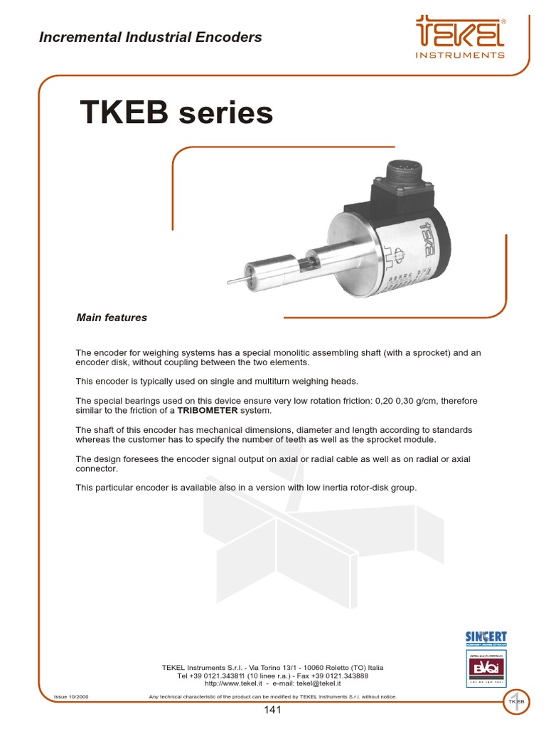 TKEB Series: Incremental Industrial Encoders | PDF | Bipolar Junction ...