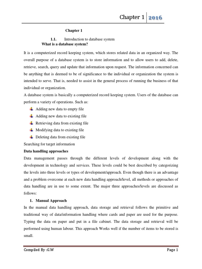 Introduction To Database | PDF | Databases | Computer File