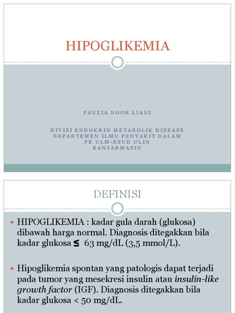 Hipoglikemia | PDF