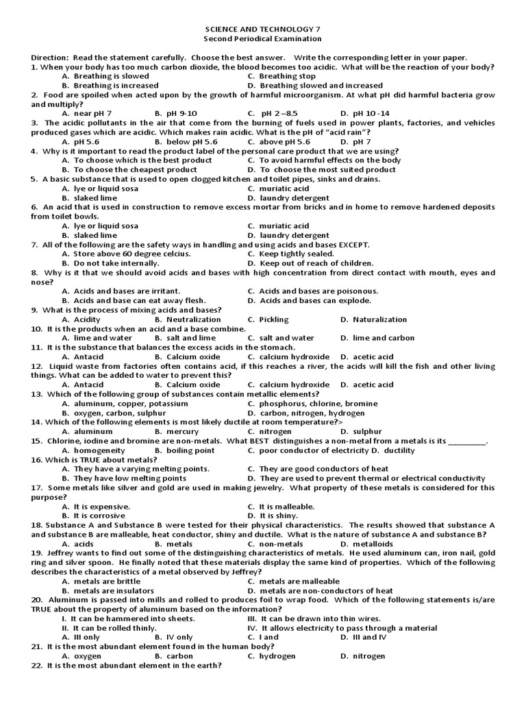 Science and Technology 7 2nd | PDF | Metals | Vacuole