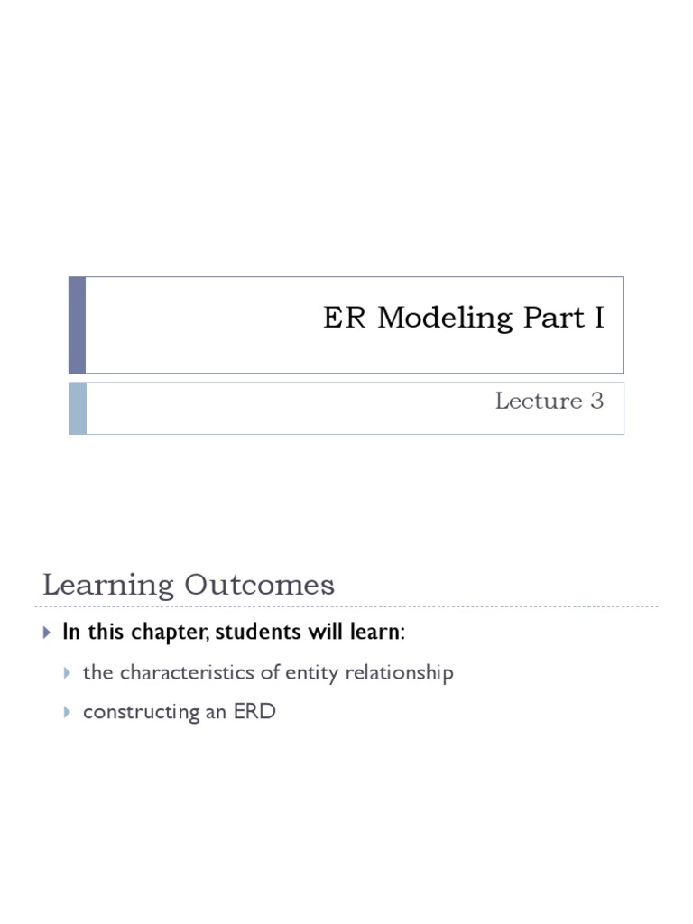 Lec3 - ERD Part 1 PDF | PDF | Computer Science | Scientific Modeling