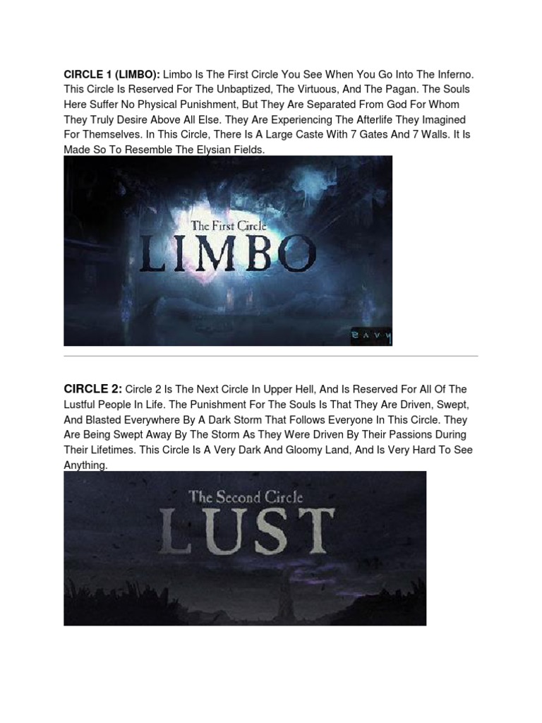 Nine Circles of Hell | PDF | Inferno (Dante)