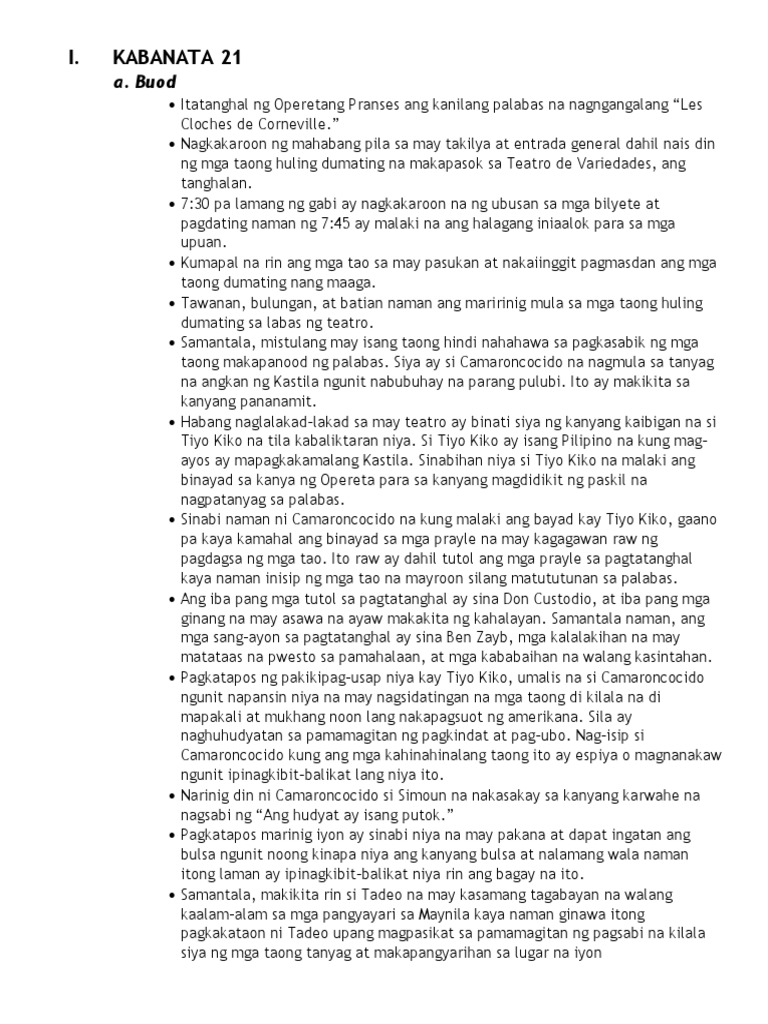 Kabanata 21-39 | PDF