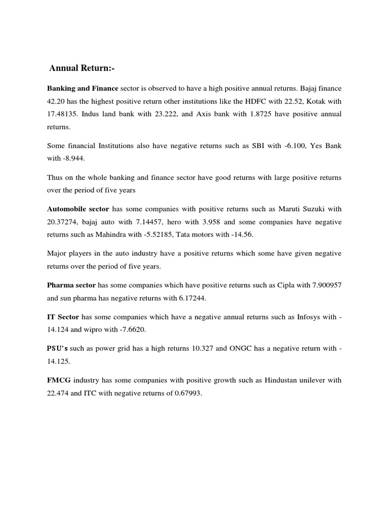 Annual Return | PDF
