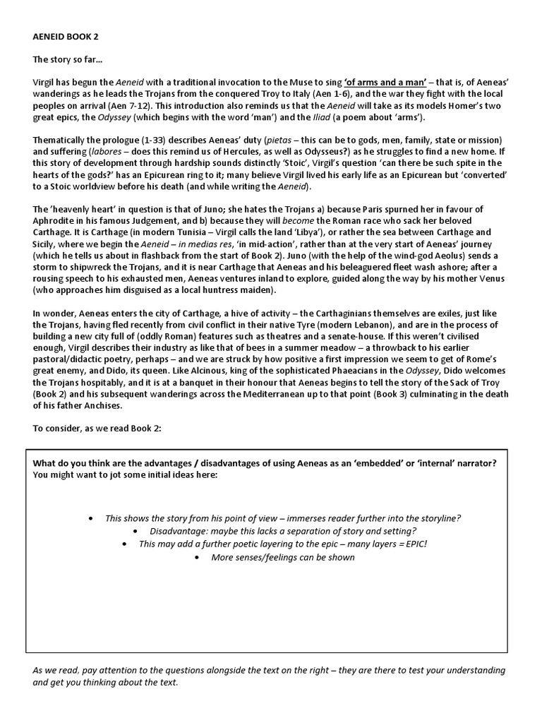 Aeneid Book 2 | PDF | Aeneid | Aeneas