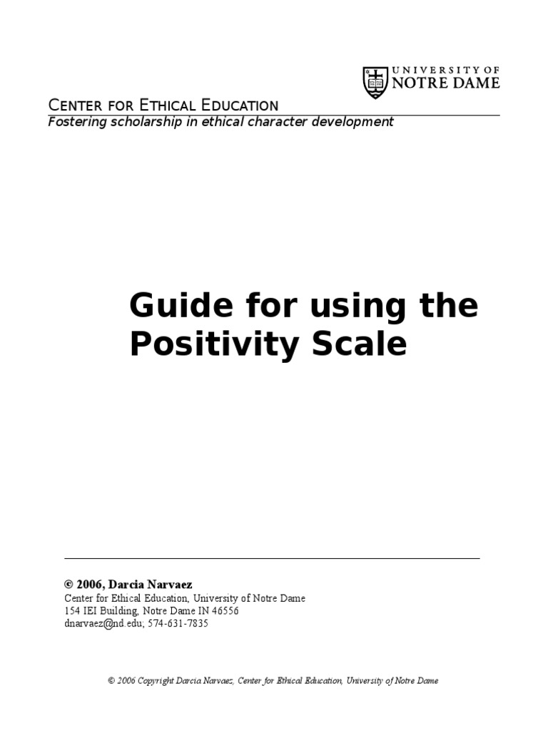 Positivity Scale | Download Free PDF | Factor Analysis | Optimism