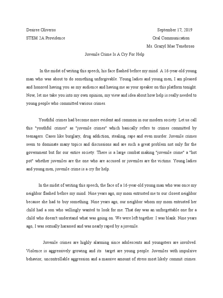 Juvenile Crime Is A Cry For Help Download Free Pdf Juvenile Delinquency Violence