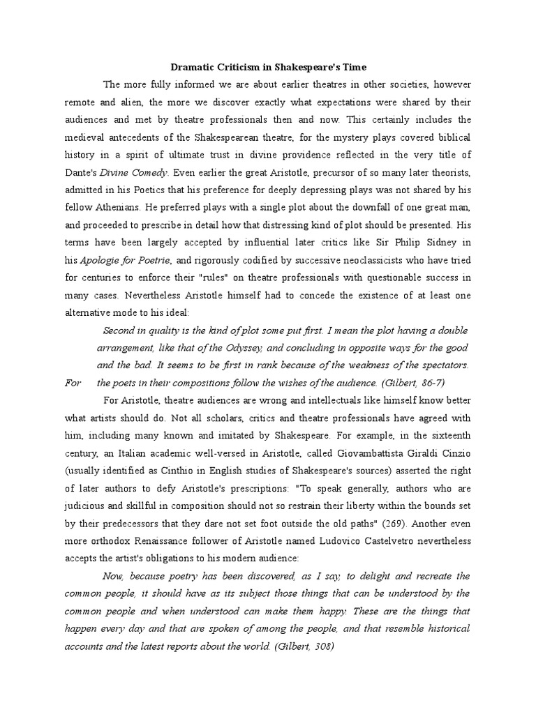 Dramatic Criticism in Shakespeare | PDF | King Lear | William Shakespeare