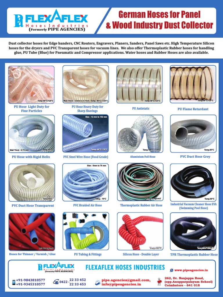 German Hoses for Wood and Panel Dust Collectors | PDF | Polyvinyl ...