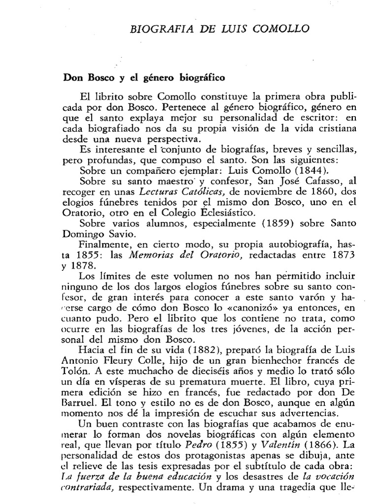 Biografía Luis Comollo | PDF | eucaristía | María, madre de Jesús