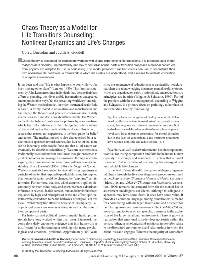 Untitledchaostheory PDF | PDF | Chaos Theory | Counseling Psychology