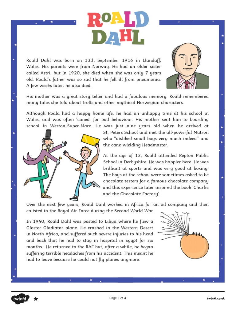 Roald Dahl Differentiated Reading Comprehension Activity PDF | PDF