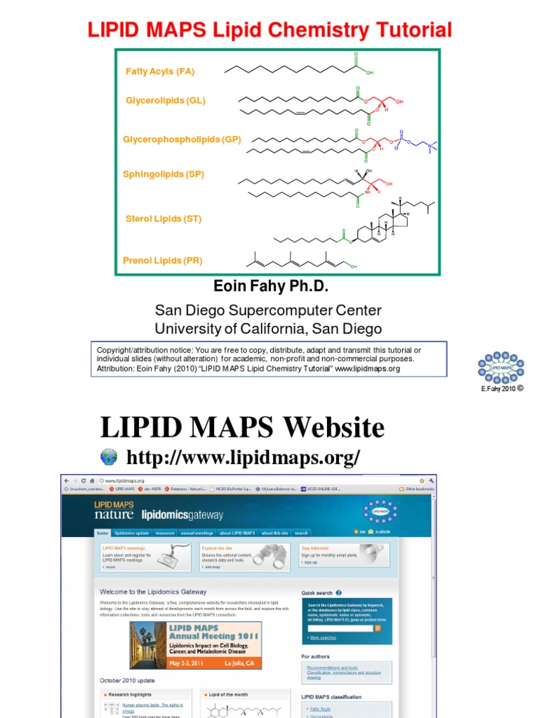 LIPID MAPS Lipid Chemistry Tutorial: San Diego Supercomputer Center ...