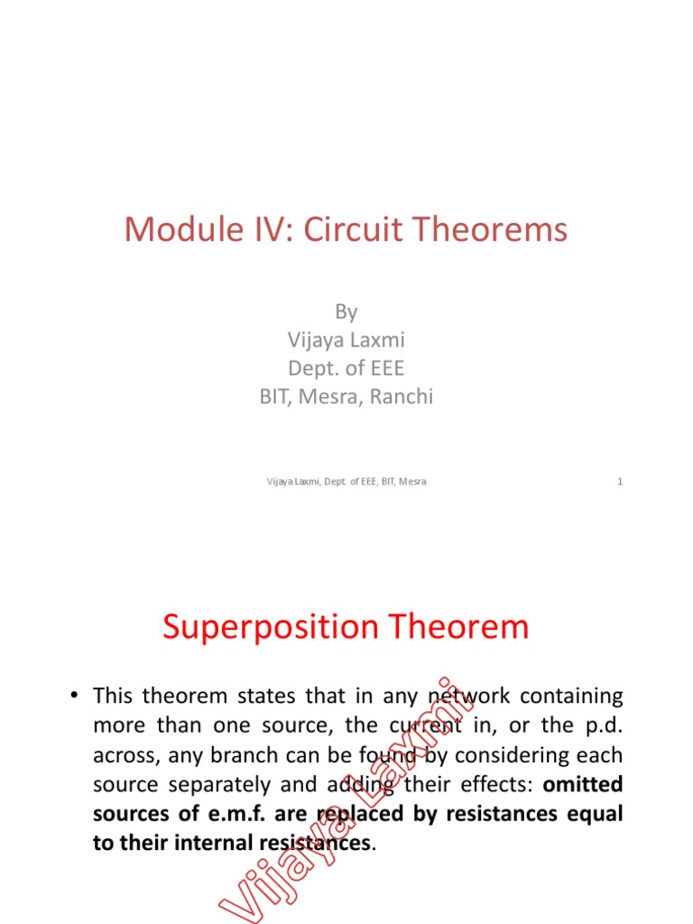 Circuit Theorems Explained | PDF | Electrical Impedance | Electrical Network