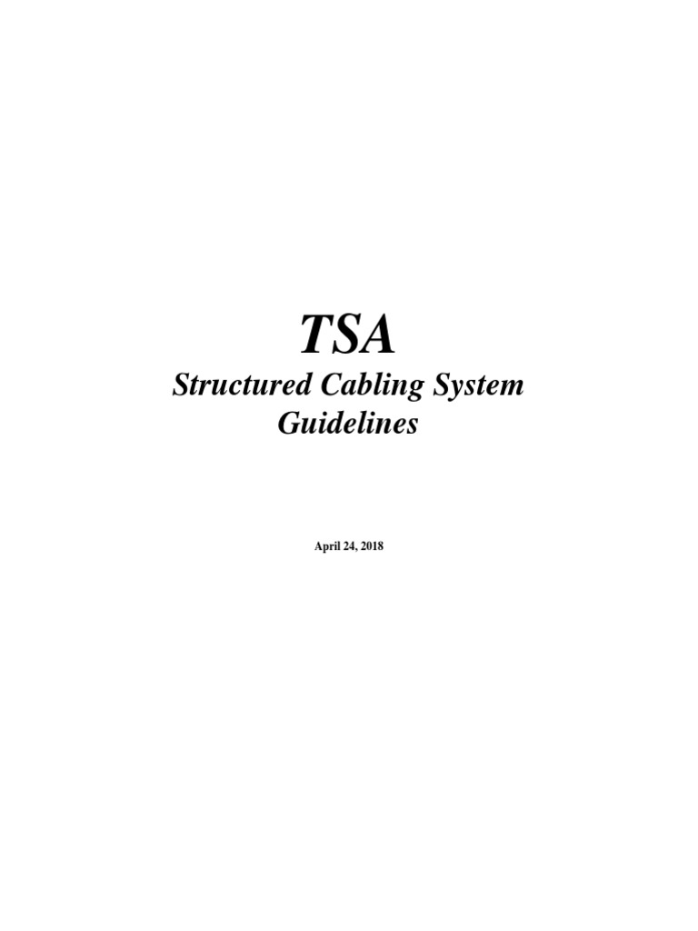 Structured Cabling System Guidelines: April 24, 2018 | PDF | Electrical ...