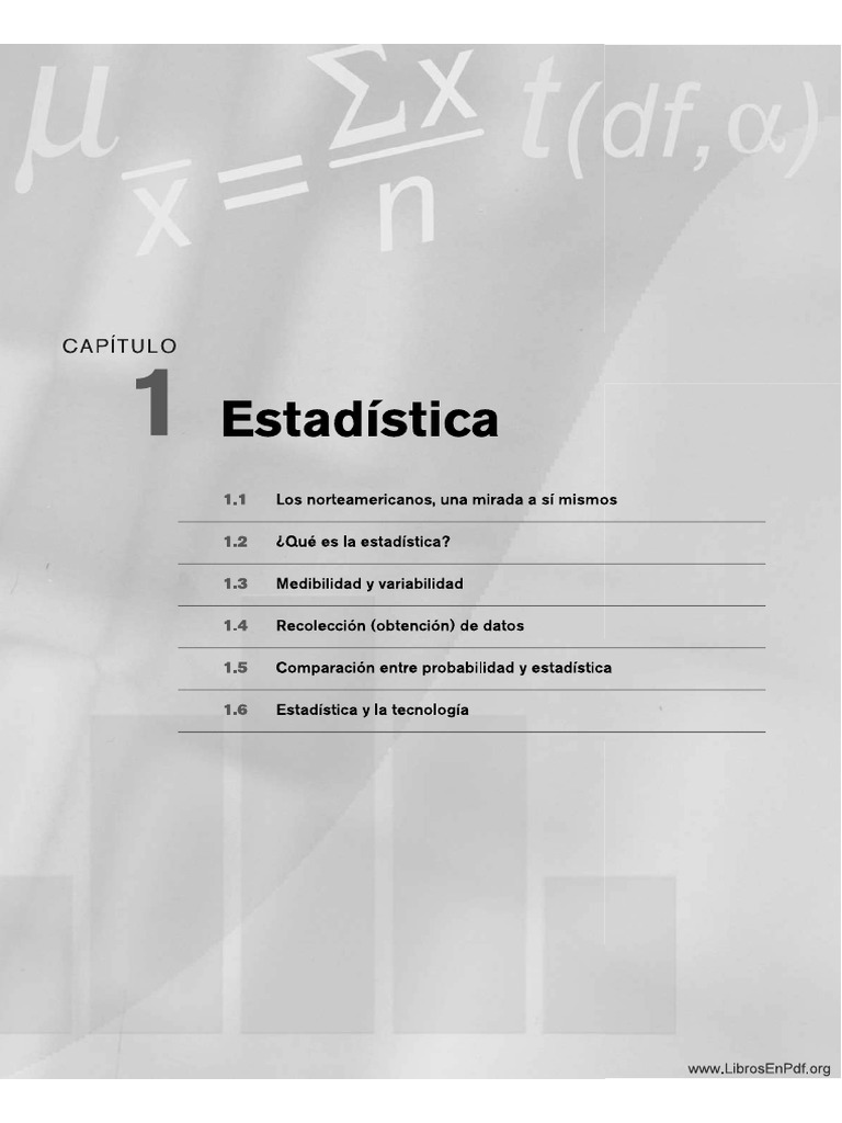 Capitulo 1 - Primeros Conceptos Estadistica Elemental 10ma Edicion - Robert Johnson PDF | PDF