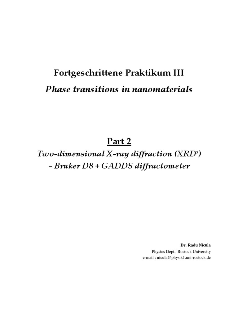 PTNM - Part2 - XRD | PDF | X Ray Crystallography | Crystallite