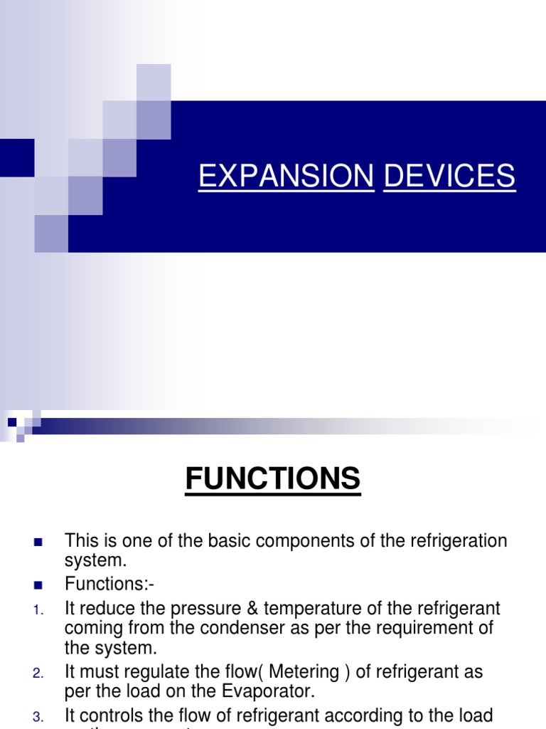 Expansion Devices | Download Free PDF | Valve | Thermodynamics