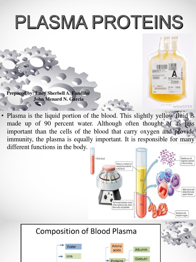 Understanding Plasma Proteins Functions | PDF | Blood | Blood Plasma