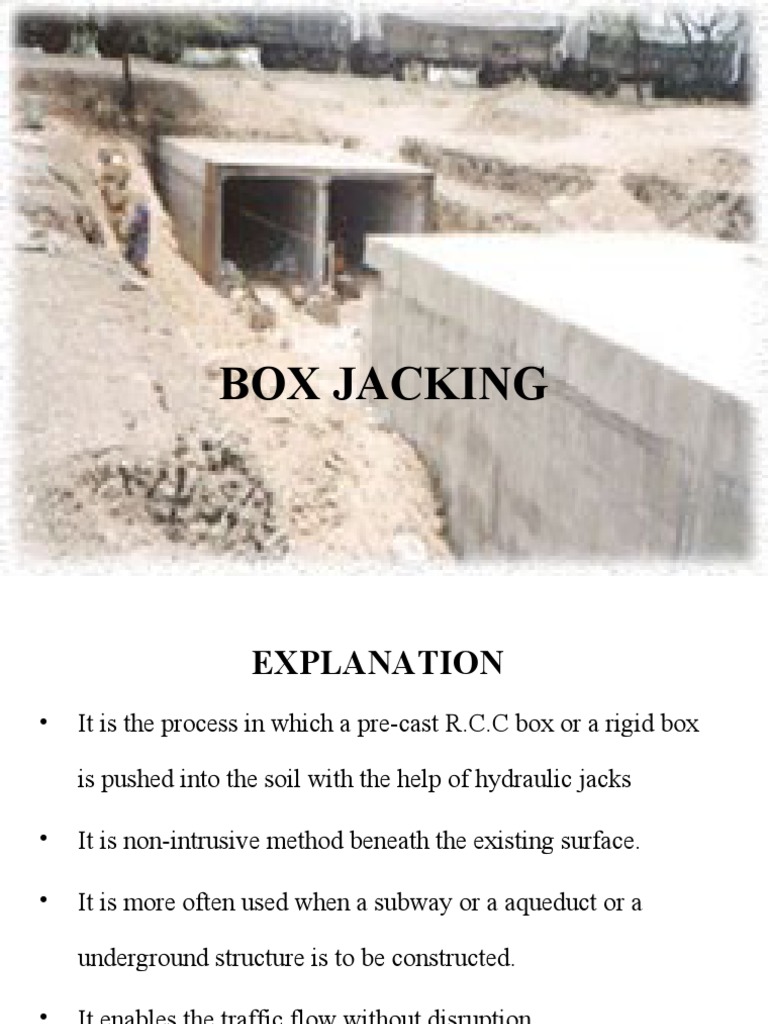 Box Jacking PDF | PDF | Soil Mechanics | Soil
