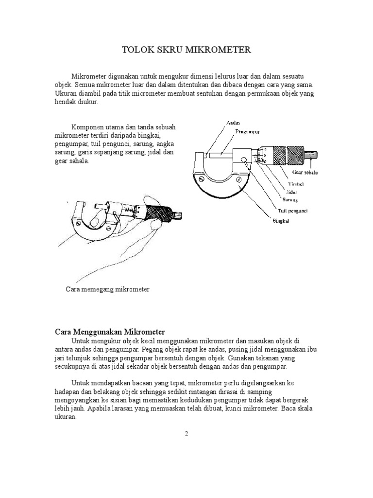 Tolok Skru Mikromete1 | PDF
