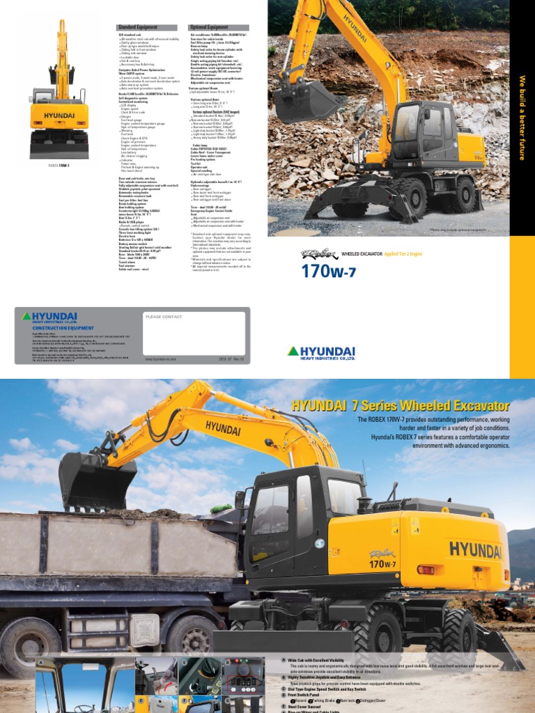 Standard Equipment Optional Equipment: Various Optional Buckets (SAE ...