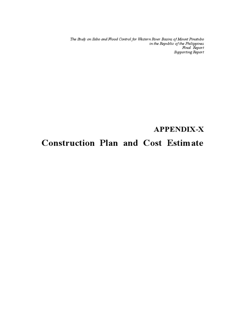 Construction Plan and Cost Estimate: Appendix-X | PDF | Loader ...