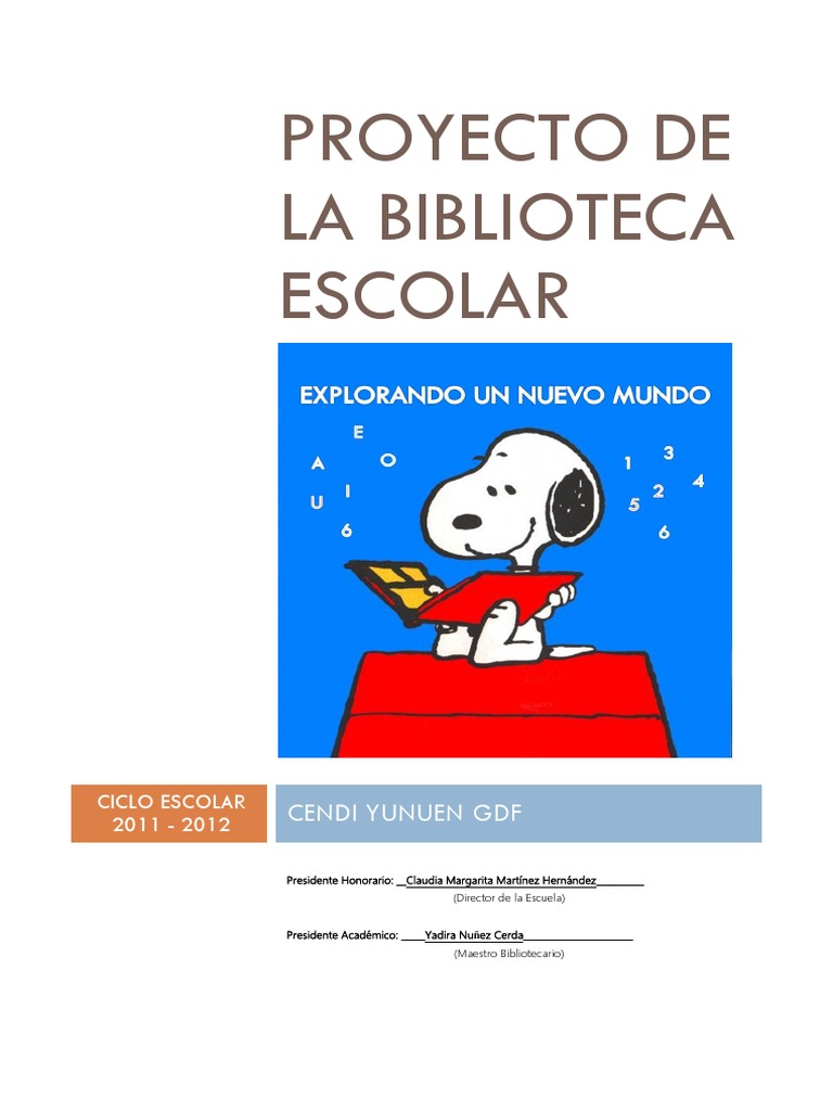 Proyecto de Biblioteca Escolar | PDF | Bibliotecas | Educación de la primera infancia