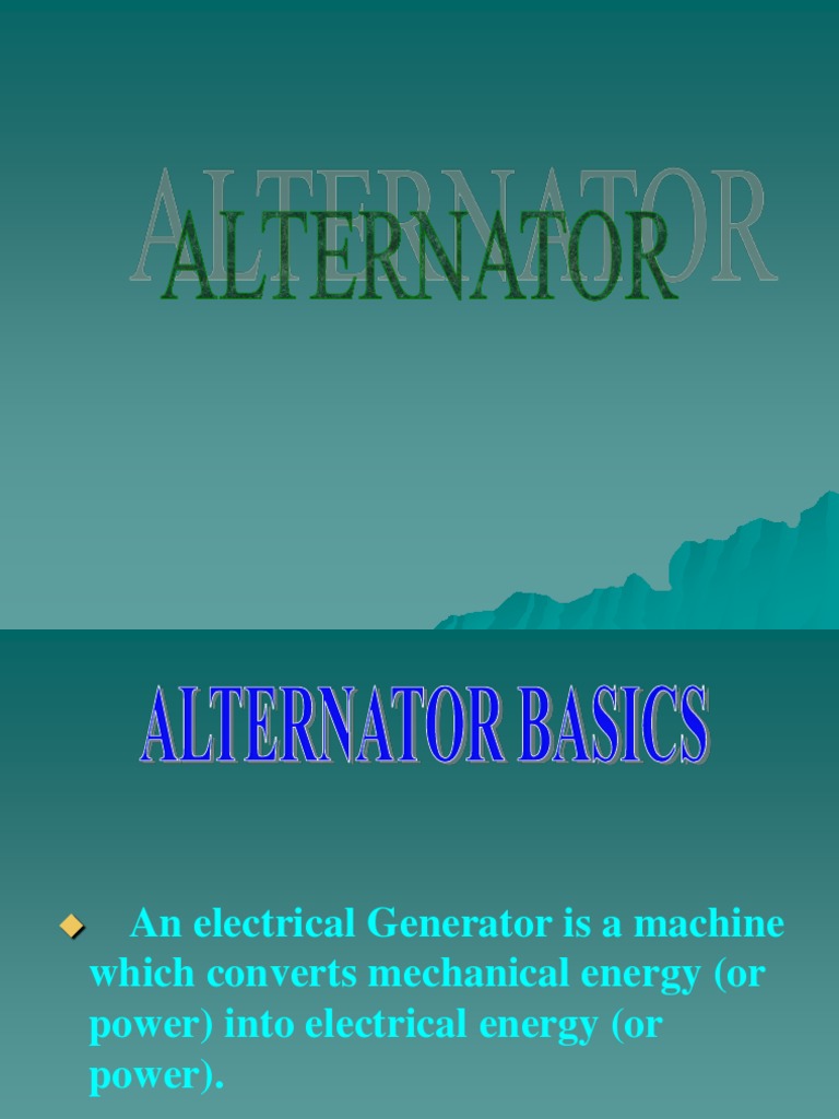 Alternator Pdf Electromagnetic Induction Physics