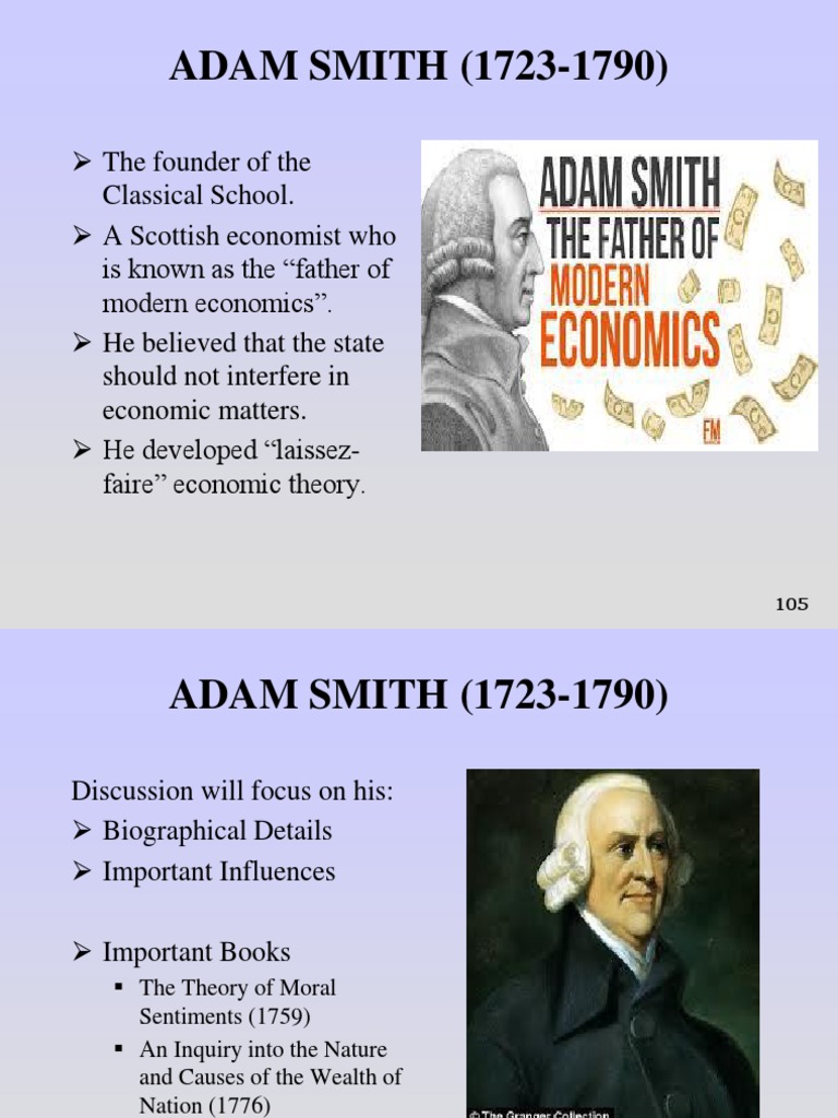 ADAM SMITH (Classical School) | PDF | Adam Smith | Employment