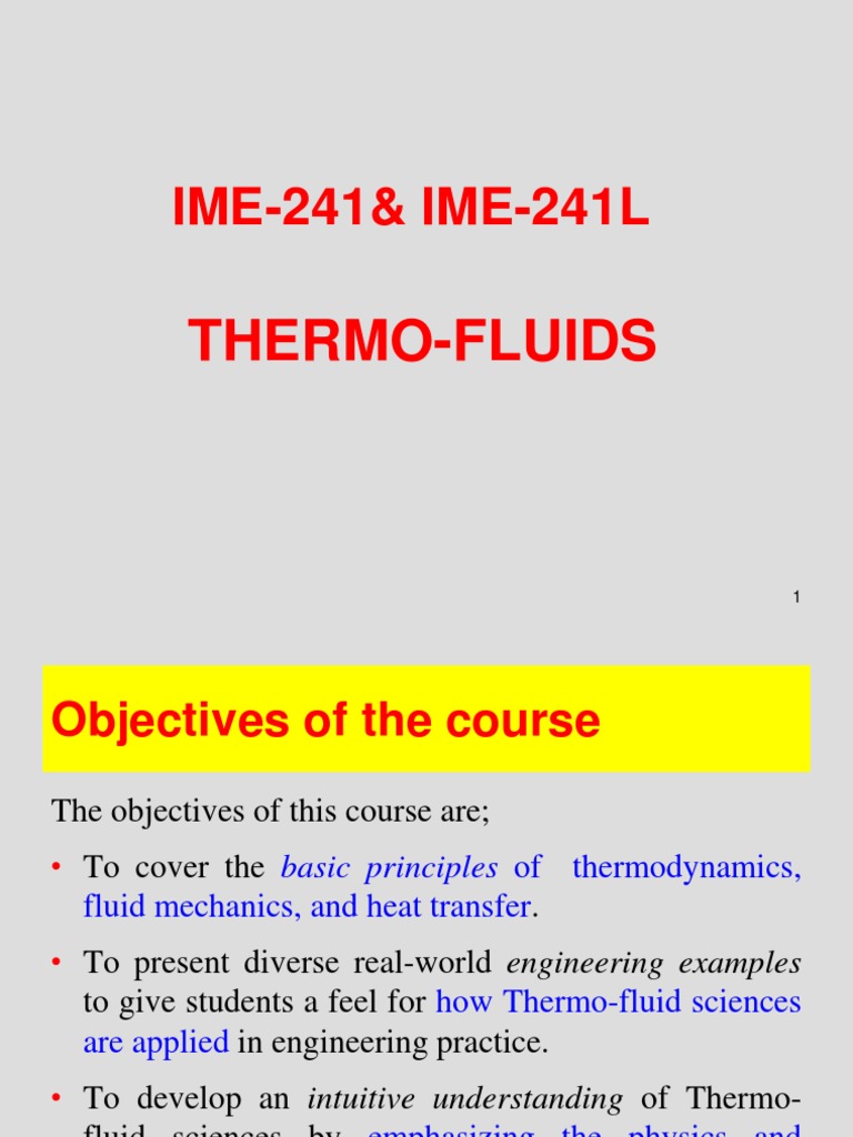 Thermo Fluid Basic Introduction | PDF | Heat | Fluid Dynamics