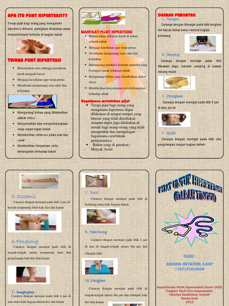 Leaflet Pijat Hypertensi | PDF