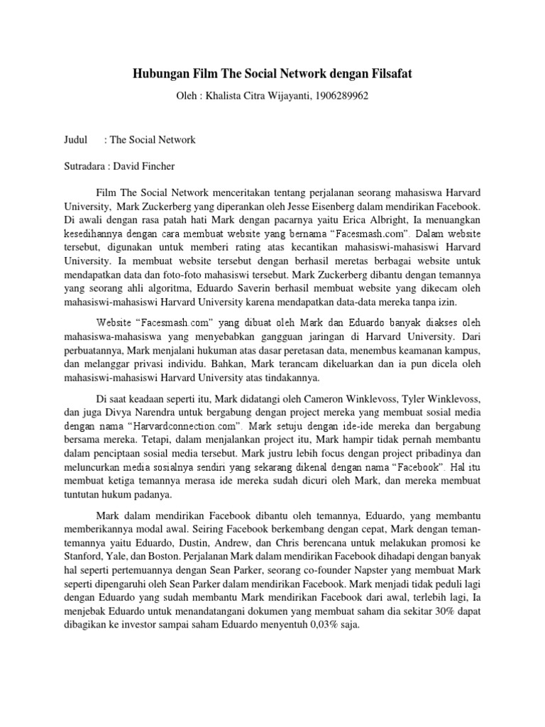 Review Film The Social Network | PDF