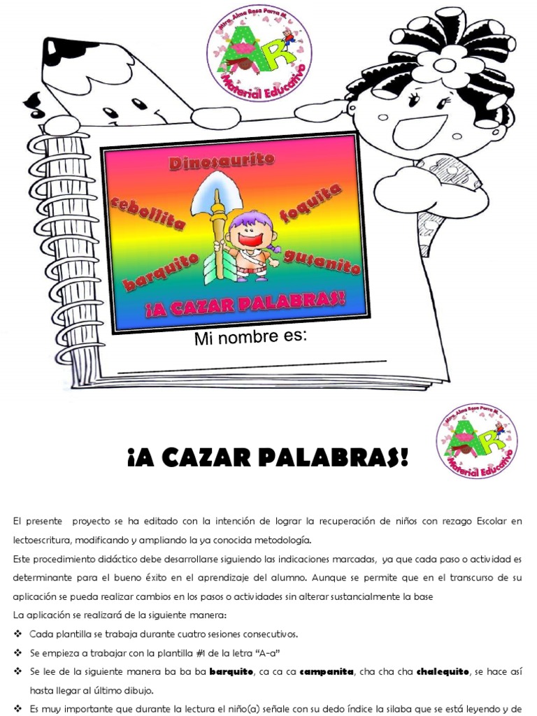 A Cazar Palabras Version Alumno PDF | PDF