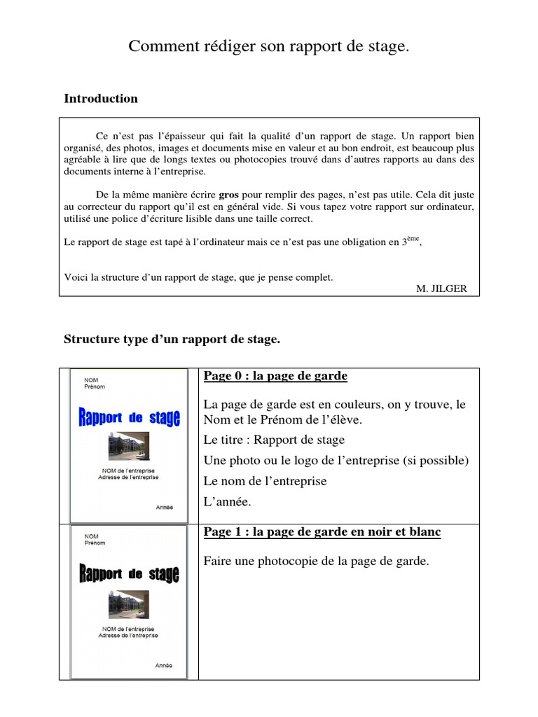 Structure Rapport Stage WWW Cours Fsjes Com PDF | PDF | Évolution de ...