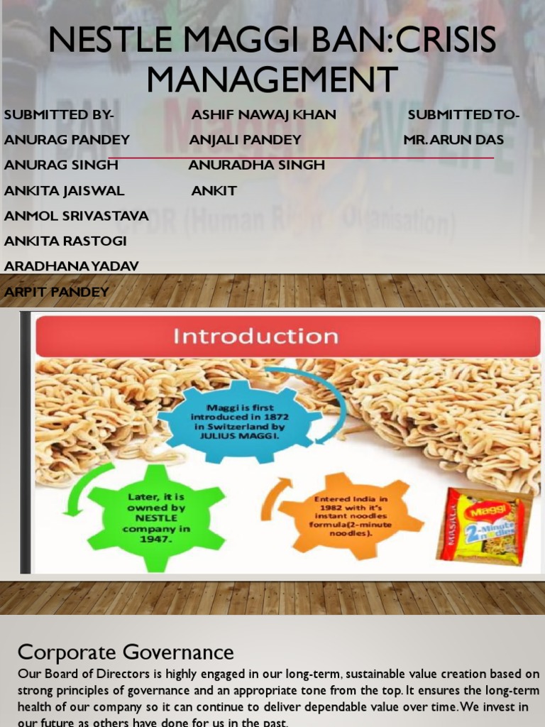 Maggi Crisis Management | PDF | Board Of Directors | Corporate Governance