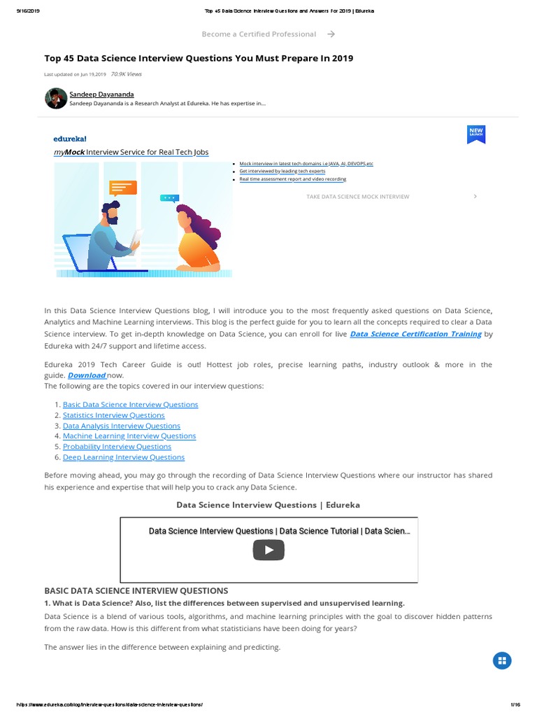Data Science Questions | PDF | Data Analysis | Machine Learning