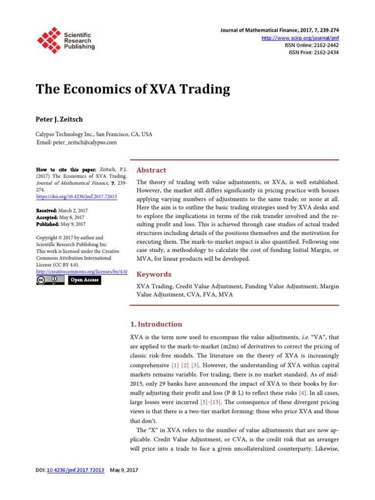 Intro To XVA Economics PDF | Download Free PDF | Swap (Finance ...