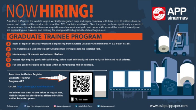 Scan Here To Online Register Graduate Training Program APP | PDF