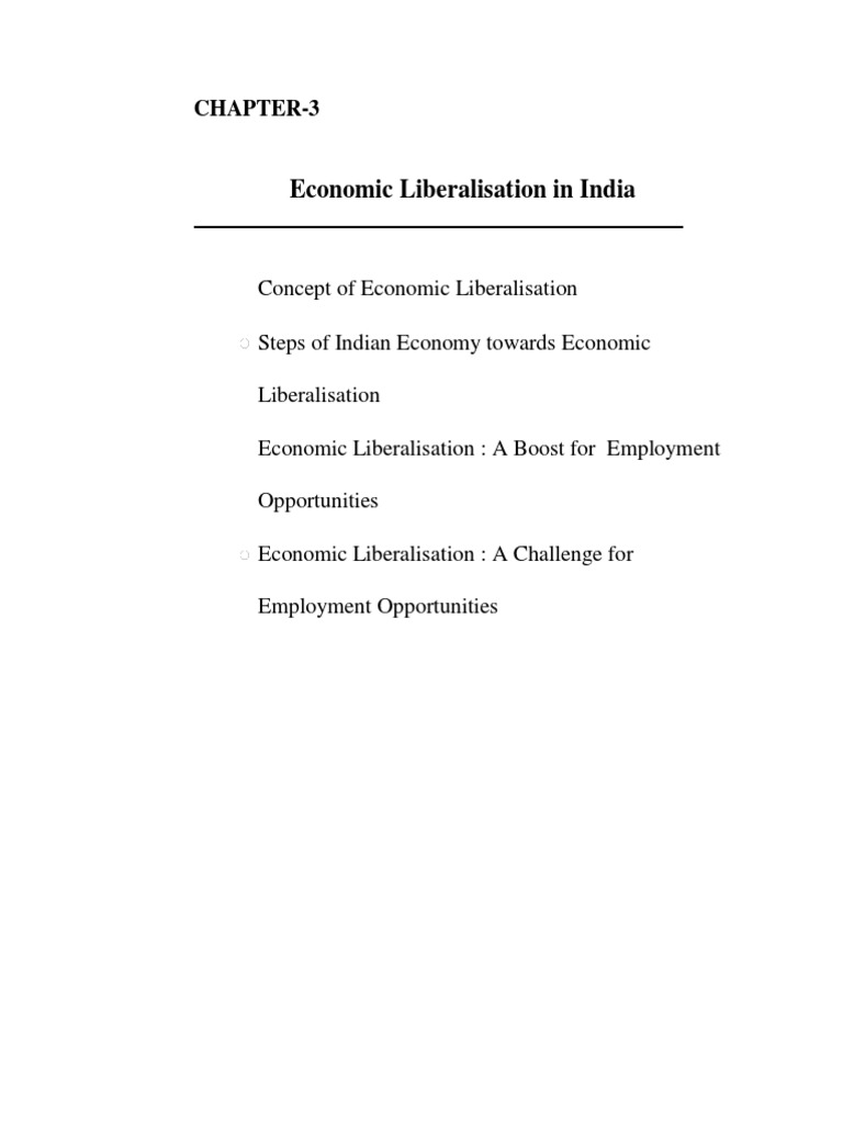 Economic Liberalisation in India: Chapter-3 | PDF | Economic Growth ...