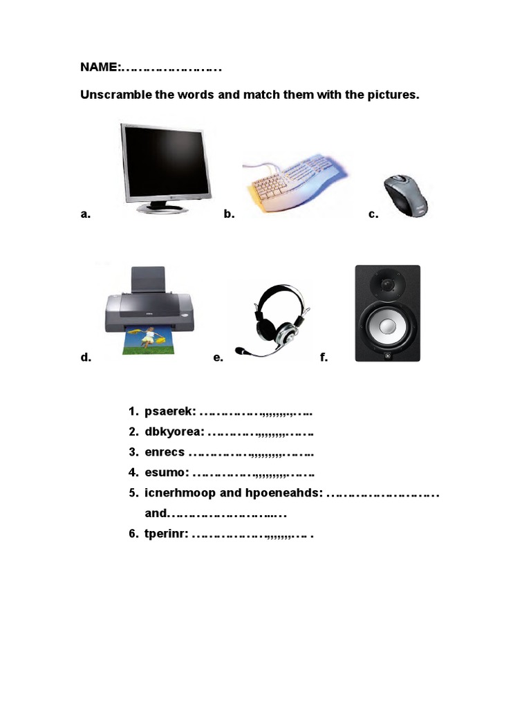Unit 1 Computer Parts | PDF
