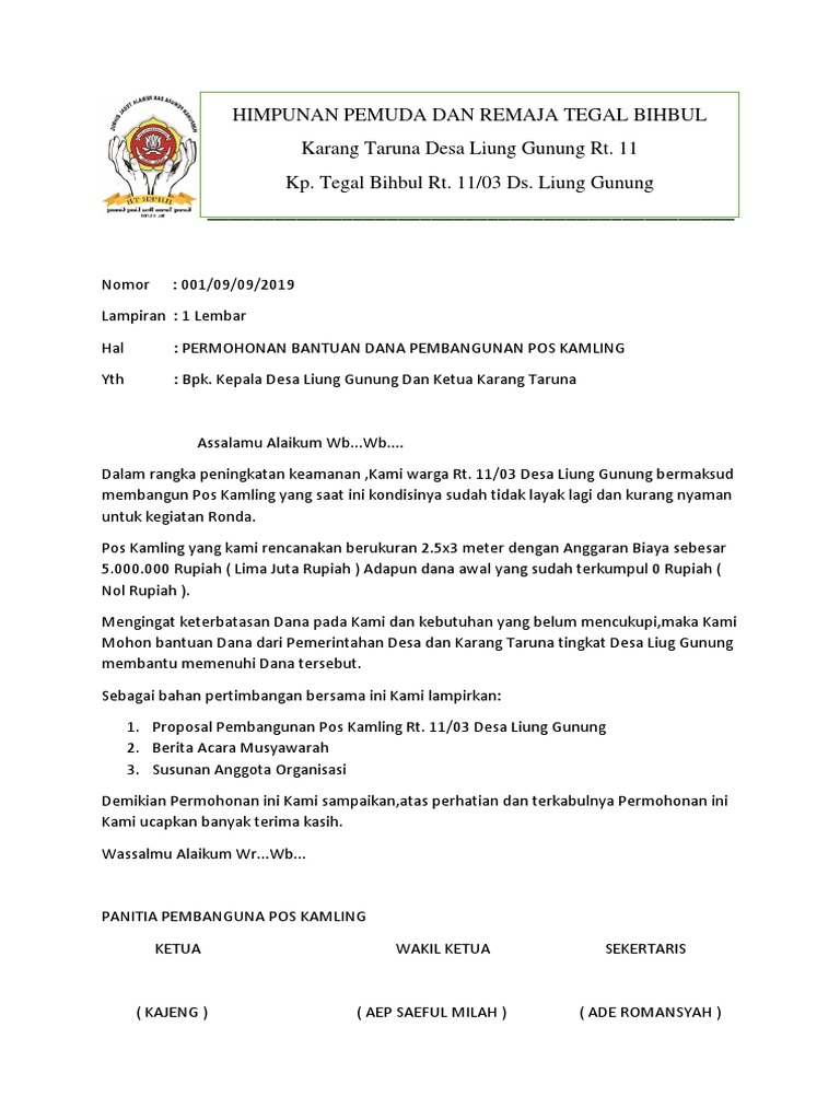 Proposal Pos Kamling | PDF
