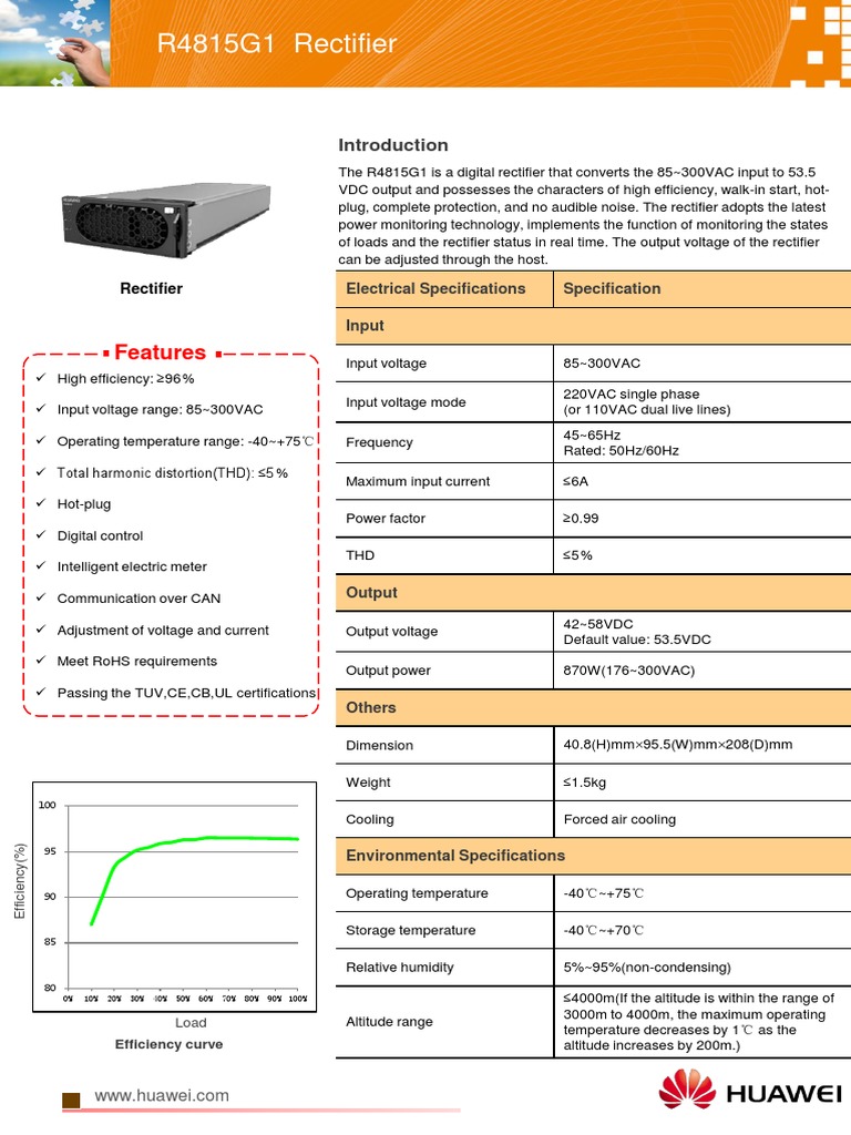 R4815G1 Rectifier: Features | PDF | Rectifier | Electrical Engineering